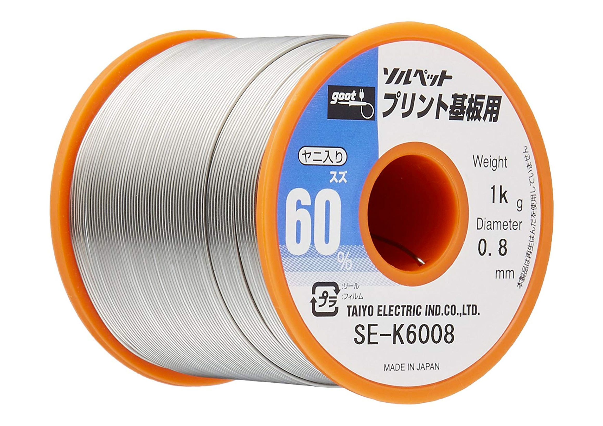 SPECIAL SPOOL-SOLDER Sn-Pb 60-40% ø0.8mm 1Kg｜Lead-Containing Solders ...